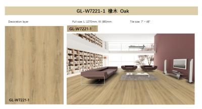 Cina la pavimentazione rigida del vinile del centro di 5mm SPC la pietra GKBM Greenpy GL-W7221-1 del grano della quercia di resistenza all'usura 1200mm in vendita