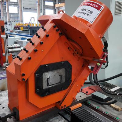 China Auto Steel Strut Roll Forming Machine with Stacking Device 1.0-3.0 mm Maximum Material Thickness 8000mm X 2000mm X 3000mm Dimensions +- 0.5 Mm Horizontal Deviation for sale