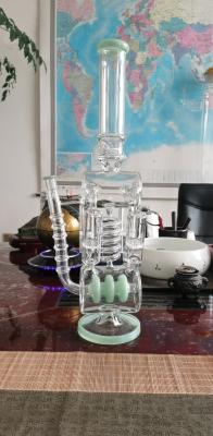 中国 11インチのガラス煙る管のまっすぐな管6ラインPercの濾過器の水ぎせるShisha 販売のため