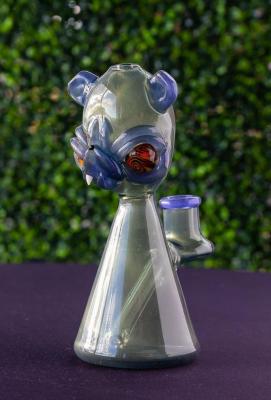 China 8 van het Glasbongs van duim de Blauwe Borosilicate Wasfles van de de Waterpijpwaterpijp met 14mm Mannelijke Kom Te koop
