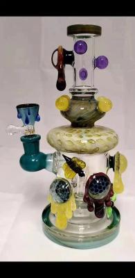 China 8 duim van de Scharolie van Rig Recyler Matrix Perc Glass de Rokende Pijp met 14Mm Kwarts Banger Te koop