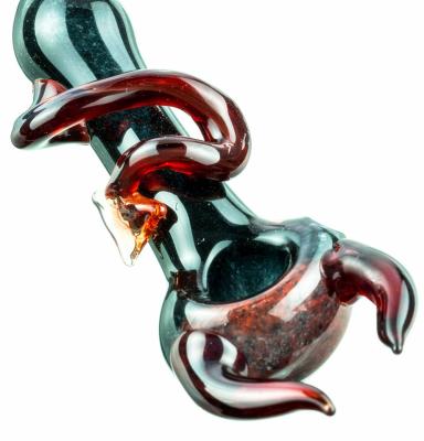 Cina la mano di vetro 4inch convoglia la sarchiatura dell'acqua che fuma i tubi di Herb Dugout Tobacco Hand Spoon in vendita