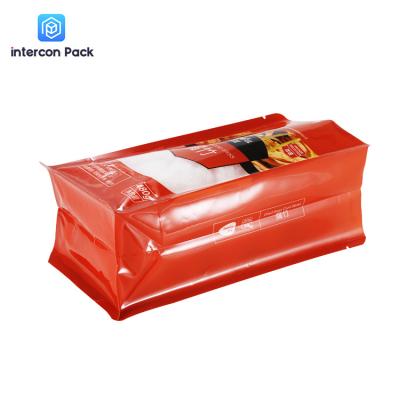 Cina Logo su misura pressatura a caldo d'imballaggio della borsa del rinforzo di colore rosso OPP in vendita