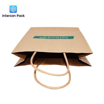Cina Logo Printed Promotional Shopping Bag Flexo che stampa le borse della carta kraft in vendita