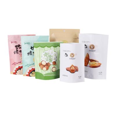 Cina OEM su ordinazione d'imballaggio di rotocalcografia delle borse della chiusura lampo di plastica di carta kraft in vendita