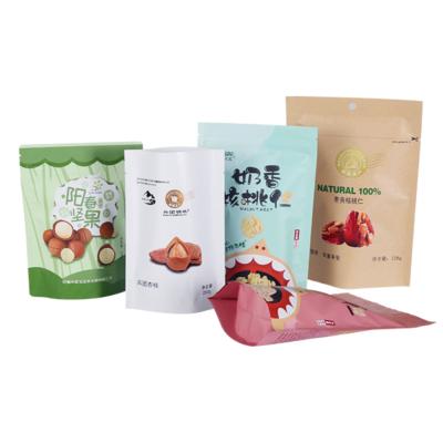 Cina OEM su ordinazione d'imballaggio di rotocalcografia delle borse della chiusura lampo di plastica di carta kraft in vendita