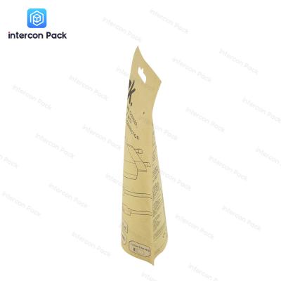 Cina borsa risigillabile dello zip della carta kraft di dimensioni multiple marroni del sacchetto per i prodotti elettronici con la chiara finestra MOQ basso in vendita
