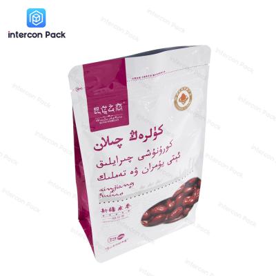 Cina Borsa su ordinazione autosigillante della chiusura lampo di LOGO Eight Side Sealing Snack del sacchetto di plastica del PVC in vendita
