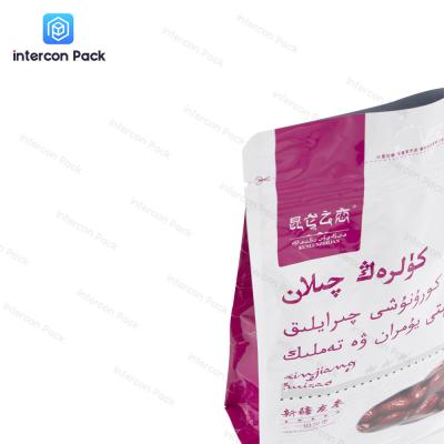 Cina Borsa su ordinazione autosigillante della chiusura lampo di LOGO Eight Side Sealing Snack del sacchetto di plastica del PVC in vendita