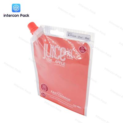 Cina Logo su misura materiale del PE dei sacchetti di Juice Spouted Liquid Stand Up della frutta in vendita