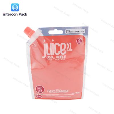 Cina Logo su misura materiale del PE dei sacchetti di Juice Spouted Liquid Stand Up della frutta in vendita