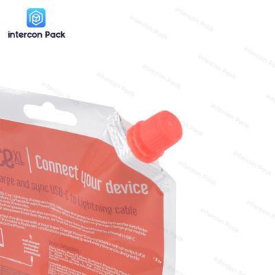 Cina Logo su misura materiale del PE dei sacchetti di Juice Spouted Liquid Stand Up della frutta in vendita