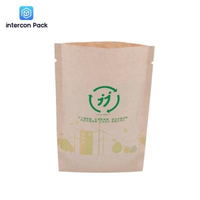 China Digital Printing Kraft Paper Poly Bag Customized Logo With Plastic Window for sale