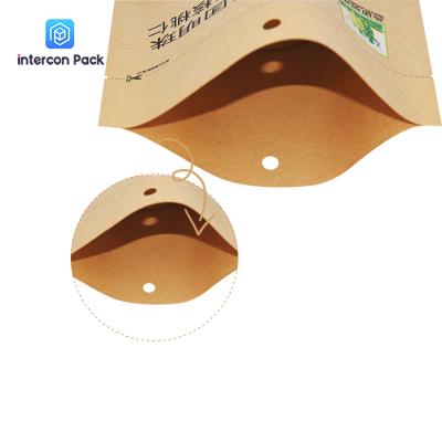Cina Il di alluminio del sacchetto di carta kraft di Brown dell'alimento ha allineato la stampa di 25x14cm Gravnre in vendita