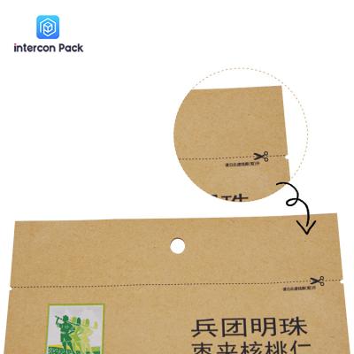 Cina Il di alluminio del sacchetto di carta kraft di Brown dell'alimento ha allineato la stampa di 25x14cm Gravnre in vendita