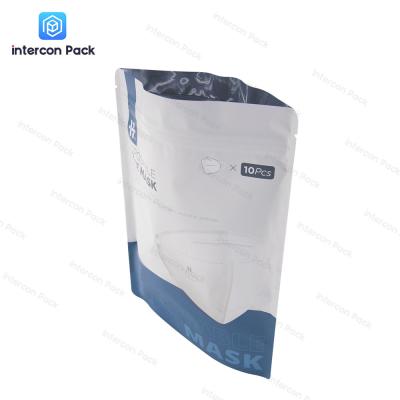 Cina Borsa d'imballaggio della chiusura lampo del poliestere di plastica personalizzabile della serratura KF94 per la borsa di stoccaggio della maschera in vendita