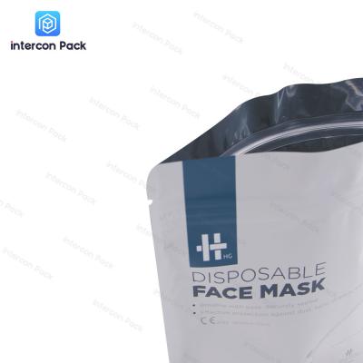Cina Borsa d'imballaggio della chiusura lampo del poliestere di plastica personalizzabile della serratura KF94 per la borsa di stoccaggio della maschera in vendita