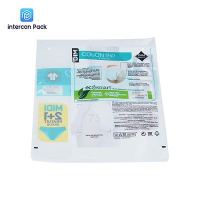 Cina Protezione dell'ambiente della borsa composita di plastica di carta dritta per l'imballaggio dell'indumento in vendita