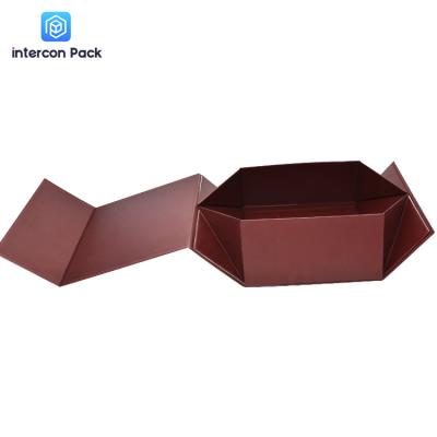 Cina Oro parzialmente caldo d'imballaggio piegante dei contenitori 25x14cm di regalo di lusso del boutique in vendita