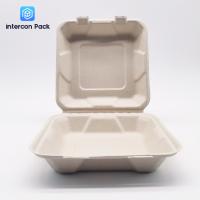 China Sugarcane Pulp Bagasse Food Trays Disposable Rectangle Square shape for sale