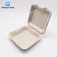 China Sugarcane Pulp Bagasse Food Trays Disposable Rectangle Square shape for sale