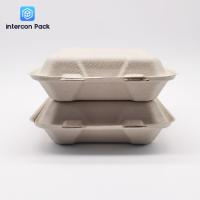 China Sugarcane Pulp Bagasse Food Trays Disposable Rectangle Square shape for sale