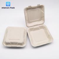 China Sugarcane Pulp Bagasse Food Trays Disposable Rectangle Square shape for sale
