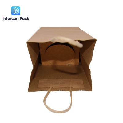 China o punho do papel da polegada 11.02x4.92x3.86 ensaca a impressão deslocada para a compra à venda