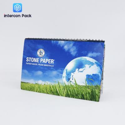 Cina Calendario da scrivania di carta di pietra impermeabile personalizzabile di stampa offset in vendita