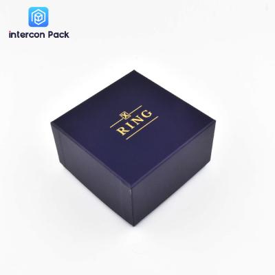 Cina Pollice di timbratura caldo di cuoio di lusso di processo 4.02x4.02x2.2 del contenitore di gioielli del pacchetto di Intercon in vendita