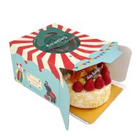 China OEM Custom Eco Friendly Paper Boxes with Window and Handle for Cake Packaging for sale