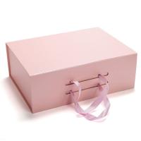 China Custom Foldable Cardboard Boxes with Ribbon UV Coating ODM Flat Pack Packaging for sale