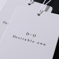 China Custom Rectangle Two Layers Debossing Clothing Label Tag with String 1000 PCS for sale