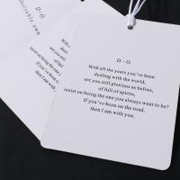 China Custom Rectangle Two Layers Debossing Clothing Label Tag with String 1000 PCS for sale