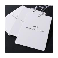 China Custom Rectangle Two Layers Debossing Clothing Label Tag with String 1000 PCS for sale