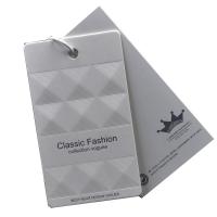 China Custom Embossed Debossing Hang Tags with String 1000 Pcs Kraft Paper Clothing Labels for sale