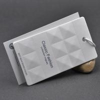 China Custom Embossed Debossing Hang Tags with String 1000 Pcs Kraft Paper Clothing Labels for sale