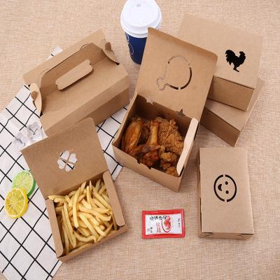 China Oil Proof 350gsm kraft paper Salad Packaging Boxes CMYK printing for sale