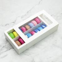 China OEM Custom Macaron Food Packaging Boxes with Clear Window 1000pcs MOQ for sale