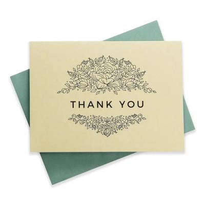 China Birthday Wedding 350gsm Kraft Paper Invitation Card With Envelop for sale
