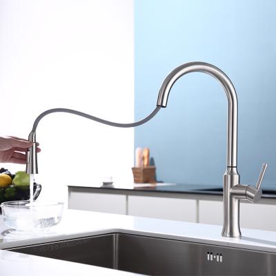 China HOMEKA Smart Kitchen Faucet Pull Down Type Dual Function Spray Head For Sink for sale