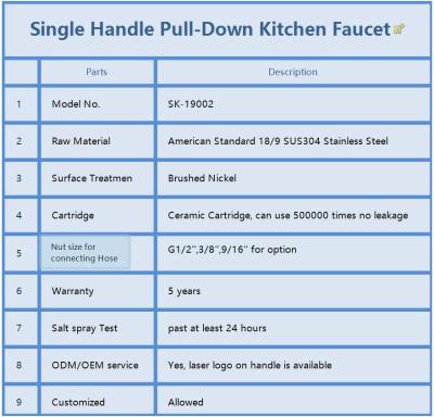 Cina Il moto attivato tira giù il rubinetto rotabile della cucina di acciaio inossidabile del rubinetto 18/10 della cucina in vendita
