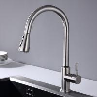 China Motion Activated Pull Down Kitchen Faucet 3.33L/min Stainless Steel Sensor Faucet for sale