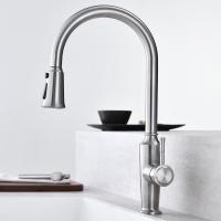 China Touch Control Pull Down Kitchen Faucet 18/10 Stainless Steel Brushed Nickel 2073-TT for sale