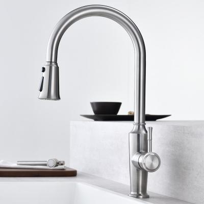 Cina L'anti cucina d'ostruzione dell'ugello dell'alto dell'arco dell'One Touch rubinetto della cucina estrae il rubinetto in vendita