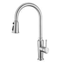 China SUS304 Stainless Steel Touch Kitchen Faucet DC6V Pull Down 3 Function Sprayer for sale