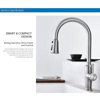 China Gooseneck Pull Down Kitchen Faucet 3 Mode Sprayhead Single Hole Deck Mounted 18/10 Stainless Steel 2073 for sale