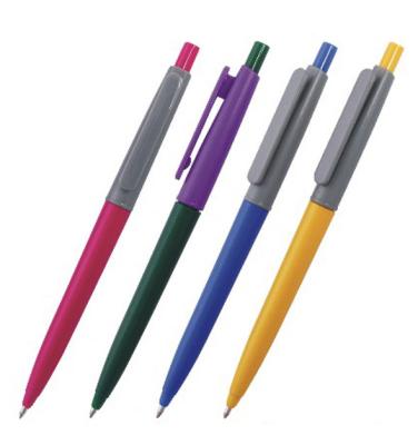 China cheap ball pen, low price plastic pen, simple click style ball point pen for sale