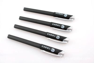 China elegant design office gel ink pen, rubber sprayed barrel for sale
