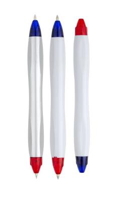 China ballpoint pen with two ends, two tip ball pen, can be customized for sale